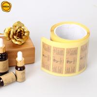 China 25cm Kraft Paper Sticker Labels Custom Brown Paper Label Printing For Ampoule for sale