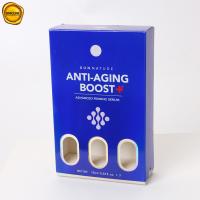 China Custom Serum Paper Box For Beauty Care Products Royal Blue Paper Box for sale