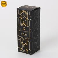 China Custom Skincare Packaging Box Serum Box Black Paper Printing Paper Box for sale