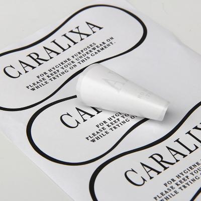 China 37.5mm Bikini Hygiene Adhesive Shipping Paper Sticker Labels Paper For Swimwear for sale