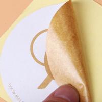 China 1.8in Sticker Waterproof Kraft Paper Labels For Clothing Brands for sale