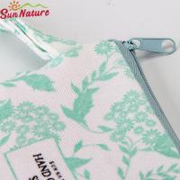 China Recycled Canvas Cotton Fabric RPET Gift Packaging Zipper Bag For Beauty Brand for sale