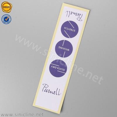 China 30MM Garments Trousers Cloth Paper Sticker Labels Paper Eco Friendly Glue for sale