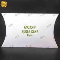 China Custom Printed ECO Paper Packaging Sugar Cane Paper Pillow Box for sale