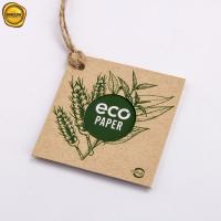 China Sustainable Tree Free 350gsm Bamboo Paper Hang Tag With Custom Printing for sale
