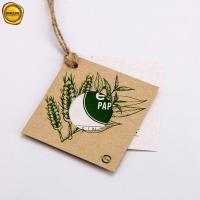 China Sustainable Tree Free 350gsm Bamboo Paper Hang Tag With Custom Printing for sale