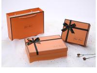 China Luxury Gift Box Orange Cosmetic Cardboard Paper Gift Box Perfume Packaging for sale