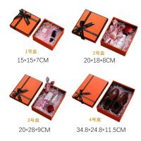 China Luxury Gift Box Orange Cosmetic Cardboard Paper Gift Box Perfume Packaging for sale