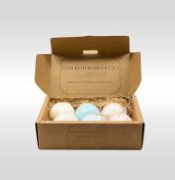 China Custom Print Luxury Cardboard Paper Custom Brown Kraft Bath Bombs Set Packaging Boxes for sale