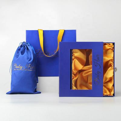 China Custom Private Label Virgin Hair Box Wig Box Weave Extension Bundle Packaging Box for sale