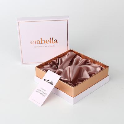China 20cm Flat Pack Cardboard Gift Boxes Wig Packaging Printing Logo for sale