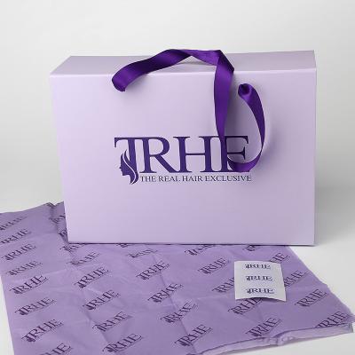China 250mm 3in Pink Purple Foldable Hair Extension Wig Packaging Boxes for sale