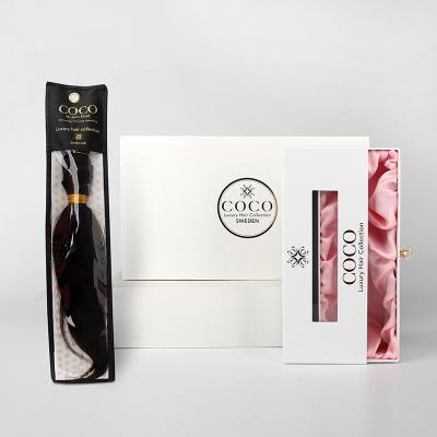 China 10cm Hair Extension Packaging Box For Wigs Bundles Drawer Hair Weave for sale