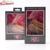 China Packaging Box Custom Logo Print Design Color 350gram Gold Paper Boxes With Window For Makeup Brush for sale