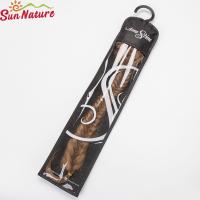 China Coustom Zipper Clear Plastic Non Woven Wig Storage Bags Hair Extention Packaging Bag With Hanger for sale