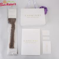 China 11 X 52cm Packaging Boxes For Hair Extensions Hanger Button Plastic Bags for sale