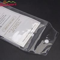 China 11 X 52cm Packaging Boxes For Hair Extensions Hanger Button Plastic Bags for sale