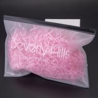 China 20cm 28cm EVA Hair Extension Packaging Box Bags Frosted Plastic Zipper Bag for sale