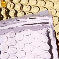China Custom Logo Ziplock Rose Gold Metallic Bubble Mailer For Cosmetics for sale