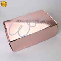 China Custom Printed Rose Gold Corrugated Shipping Box For Cosmetics for sale