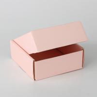 China Custom Printed Light Pink Corrugated Subscription Box For Beauty Brands for sale