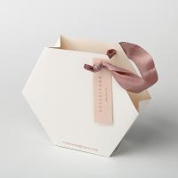 China Special Design Hexagon Jewelry Paper Bag Custom Paper Shopping Bags With Ribbon for sale