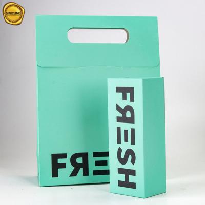 China Custom Gift Bag Paper Bag Custom Design Green Sunglasses Paper Bag for sale