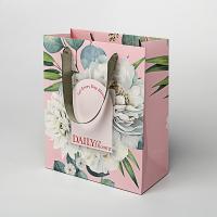 China Hot Stamping Logo Matte Paper Bag Shopping Colorful Bag With Cotton String​ for sale