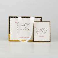 China Custom Small Gift Bag Jewelry Bag Small Paper Bag Luxury Gold Foil Packaging Bag for sale