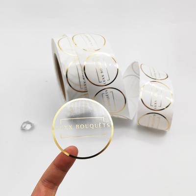 China 1.57in Transparent Glossy Plastic Clear Vinyl Stickers Paper Recycled Cosmetic Use for sale