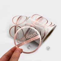 China Flex CDR Die Cut Clear Vinyl Stickers Offset Printing Circle Pink for sale
