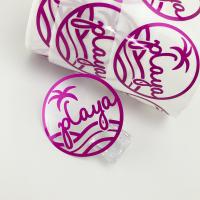China 45mm Round Transparent Matte Clear Vinyl Stickers Paper For Beauty for sale