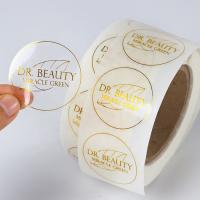 China Clear Vinyl Sticker Paper Transparent Plastic For Costmetic for sale