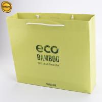China Custom Eco Bamboo Paper Bag Sugar Cane Paper Bag Eco Friendly Shopping Bag for sale