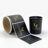 China 65mm Black Plastic Sticker Label Custom Packaging For Candle Fragrance for sale