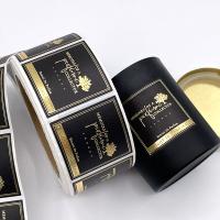 China 65mm Black Plastic Sticker Label Custom Packaging For Candle Fragrance for sale