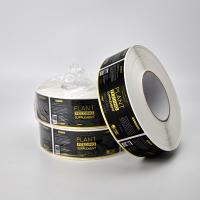 China 42mm Plastic Bottle Plastic Sticker Label White Waterproof Sticker Vinyl for sale