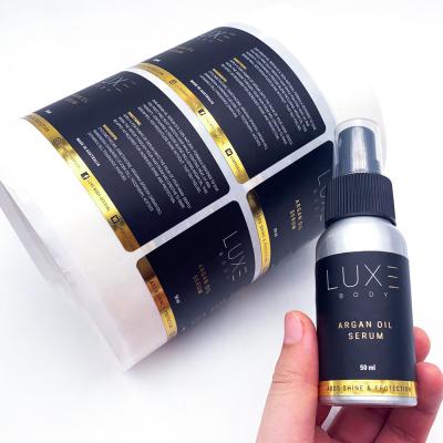China Custom Packaging Labels Plastic Bottle Labels For Essential Oil Serum for sale