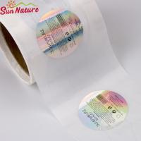 China 5.08cm Hologrphic Plastic Sticker For Bottle 2 Inch Round Sticker for sale