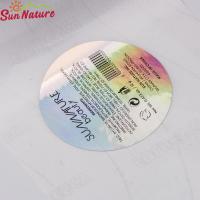 China 5.08cm Hologrphic Plastic Sticker For Bottle 2 Inch Round Sticker for sale