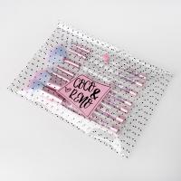 China Custom Brand Logo Frosted Zipper Pvc Transparent Travel Bags Makeup Cosmetic Bikini Zip Lock Slider Packaging Bag for sale