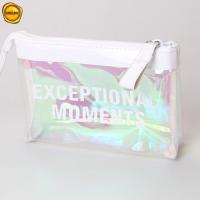 China Laser Zipper Toiletry Cosmetic Packaging Bag Jewelry Pouch Holographic Mylar for sale