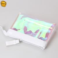 China Laser Zipper Toiletry Cosmetic Packaging Bag Jewelry Pouch Holographic Mylar for sale