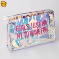 China Colorful PVC Holographic Toiletry Bag Clear Plastic Zippered Cosmetic ISO9001 for sale
