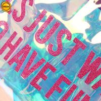 China Colorful PVC Holographic Toiletry Bag Clear Plastic Zippered Cosmetic ISO9001 for sale