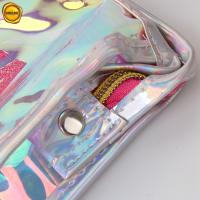 China Colorful PVC Holographic Toiletry Bag Clear Plastic Zippered Cosmetic ISO9001 for sale