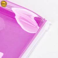 China Promotional Clear Waterproof Plastic Cosmetic Packaging Handle Zipper Top Pouch Printed Transparent Pvc Bag for sale