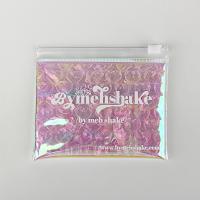 China Cosmetic Packaging Bag  Holographic Makeup Bubble Pouch With Ziplock for sale