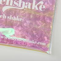 China Cosmetic Packaging Bag  Holographic Makeup Bubble Pouch With Ziplock for sale