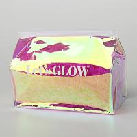 China White Zipper Transparent Makeup Cosmetic Holographic PVC Bag for sale